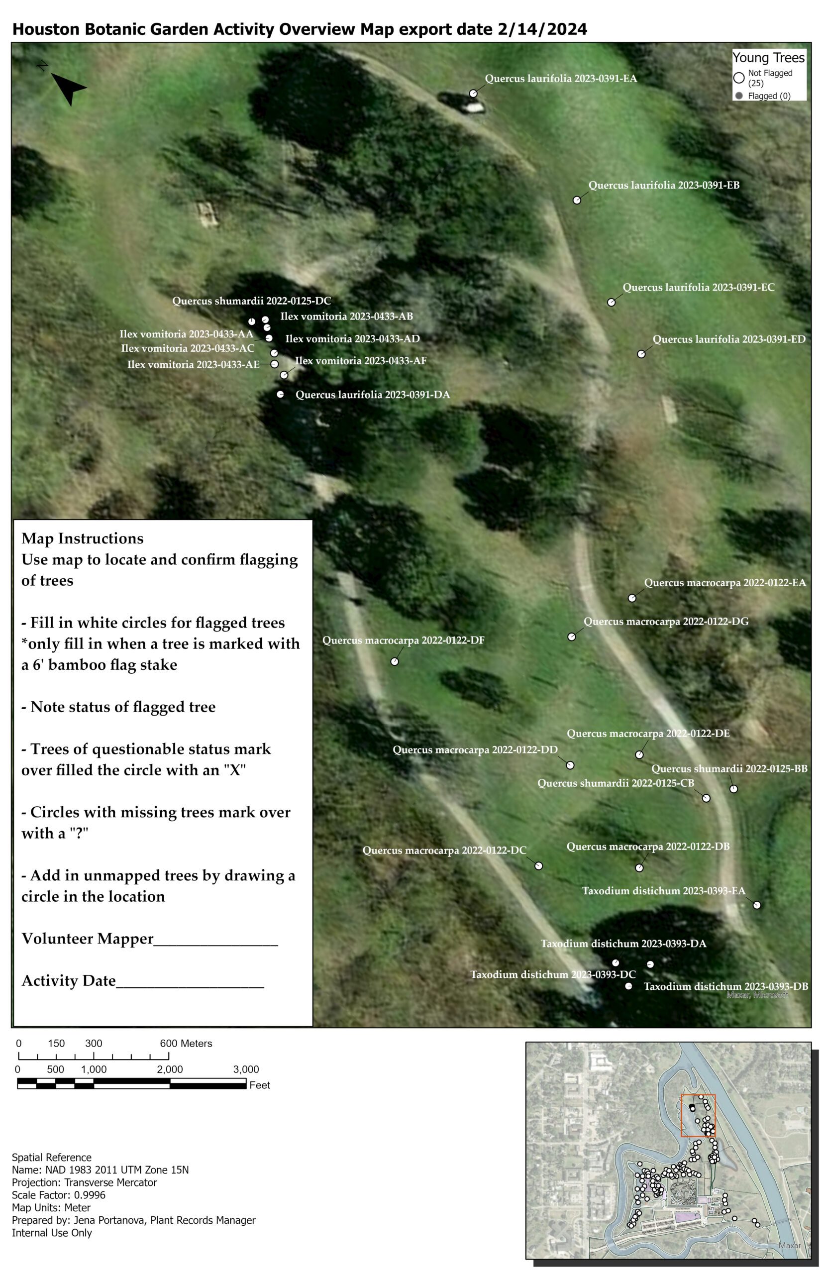 Tree Flagging - Houston Botanic Garden